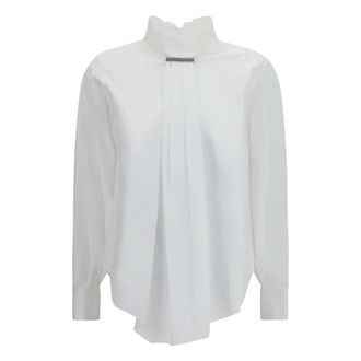 Brunello Cucinelli Bluse mit Monili-Verzierung - - Blouses & Shirts - Damen - Wei&szlig; - M