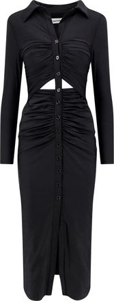 Self Portrait Knielanges Kleid - Schwarz