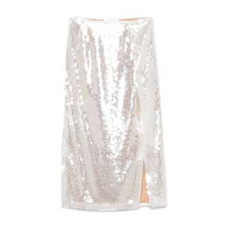 Genny Femme, Jupes, Gris, Taille: 40 FR Jupe &agrave; Paillettes pour un Look Luxueux