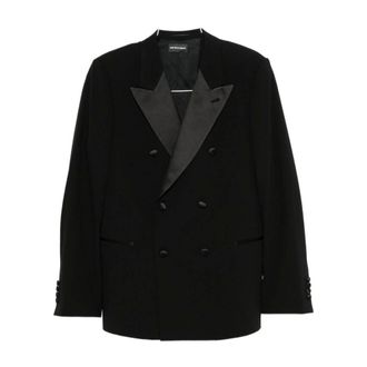Emporio Armani Homme, Vestes, Noir, Taille: L Veste de smoking crois&eacute;e