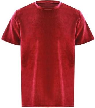 Generic T-shirts hommes velours velours mode hip-hop slim simple manches courtes, RD1, XXL