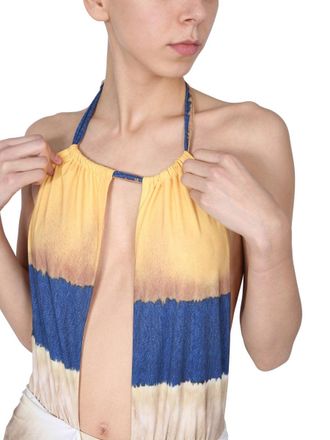 Alberta Ferretti Tie-Dye Print One-Piece Swimsuit - Multicolor