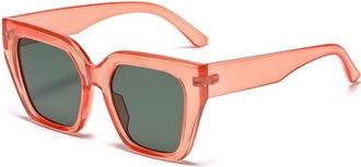 Generic Lunettes De Soleil Carr&eacute;es &Agrave; Monture Large, Tendance For Les Vacances, For Hommes Et Femmes, Id&eacute;ales For Les Photos De Soir&eacute;e.(Orange)