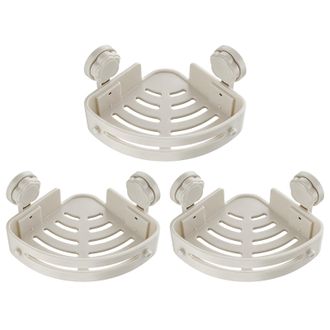 Generic Dreieckiger Toilettenartikel-Organizer Im Saugnapf-Haken-Stil, Dreistufiges Eckregal, Kein Bohren Erforderlich, Badezimmer-Aufbewahrungsregal, 40 Pfun