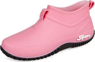 Generic Chaussures pluie en caoutchouc unisexes travail plein air Bottes enfiler s&eacute;curit&eacute; de qualit&eacute; Compris la Semelle int&eacute;rieure Flexibilit&eacute; barefoot pour l