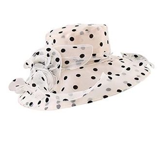 Generic Chapeau de soleil en maille pour printemps et &eacute;t&eacute; - Chapeau &agrave; large bord pour femme - Temp&eacute;rament - Robe de mari&eacute;e - Chapeau de soleil - Visi&egrave;re de pl
