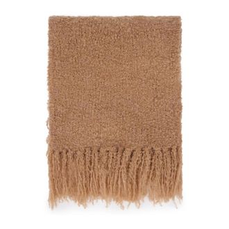 Halfboy Fluffy Strickschal mit Fransen - - Accessories - Damen - Braun - ONE SIZE