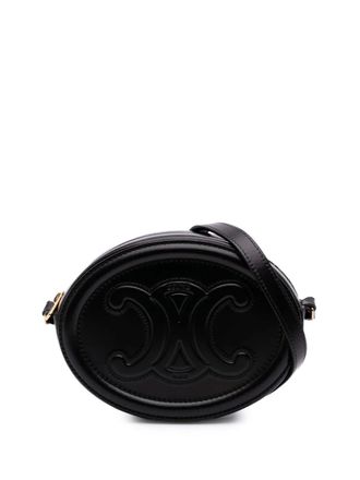 Celine petit sac &agrave; bandouli&egrave;re Triomphe Oval (2021) - Noir