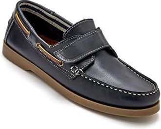 Pediconfort Chaussures Bateau Patte Scratch - Homme - Taille : 45 - Couleur : Marine