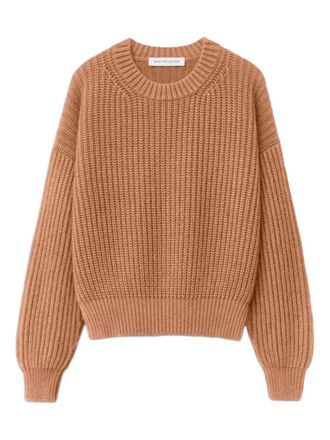 Iris Von Arnim balloon-sleeve knitted sweater - Marron