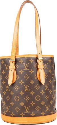 Louis Vuitton Crossbody Bags - Louis Vuitton Monogram Canvas Bucket PM Shoulder B - Gr. unisize - in Braun - f&uuml;r Damen