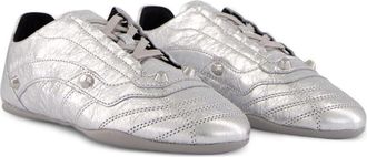 Balenciaga Metallic Leather Sneaker - Silver