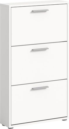 Möbelando Schuhkipper >See< in Weiß - Praktisches Schuhregal Schuhschrank zur platzsparenden Aufbewahrung von Schuhen - Schuhkommode 59 x 103 x 17 cm (B/H/T)