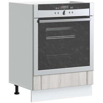vidaXL Herdumbauschrank Lucca Grau Sonoma Holzwerkstoff Vidaxl