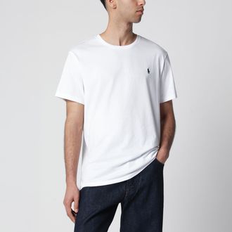 Polo Ralph Lauren T-Shirt wei&szlig; aus Baumwolle Custom Slim-Fit