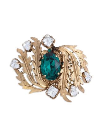 Dolce & Gabbana broche &agrave; design de feuille - Or