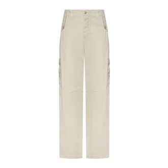 Dolce & Gabbana Homme, Pantalons, Beige, Taille: M Pantalon en popeline