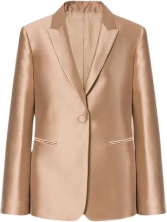 Alberta Ferretti Femme, Vestes, Beige, Taille: 42 FR Veste de Soir&eacute;e en Mikado