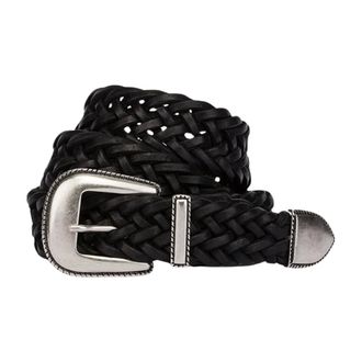 Dondup Ceinture en cuir tress&eacute; - Homme - Accessoires - Noir - Taille: 100 CM