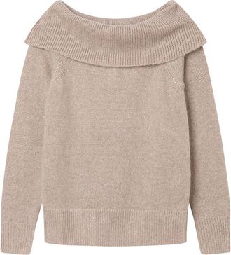 Springfield Damen 1.Gym.md.Sweater Off Shoulder Jersei, Hellrosa, XL