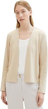 Tom Tailor 1041290 T-Shirt à Manches Longues, 12047-Sandy Beige Melange, L Femme