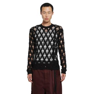 Ann Demeulemeester Carlos Diamond Stitch Sweater