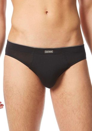Bruno Banani Slip BRUNO BANANI INFINITY, Herren, Gr. M, schwarz, Obermaterial: 47% Baumwolle, 47% Modal, 6% Elasthan, unifarben mit Farbeinsatz, k&ouml;rpernah, Unterho
