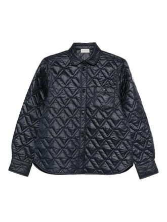 Moncler quilted pocket overshirt - Blau