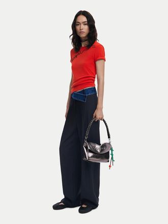 Desigual Handtasche Desigual Half Logo Trokel 25WAXPAQ Braun