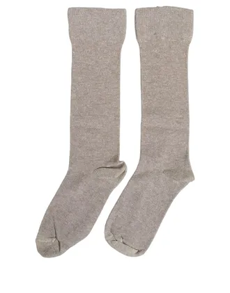 Dolce & Gabbana Womens Gray Viscose Logo Mid Calf Accessory Socks Clothing