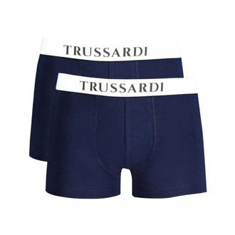 Trussardi Blaue Baumwollboxershorts Pack - - Underwear - Herren - Blau - 2XL