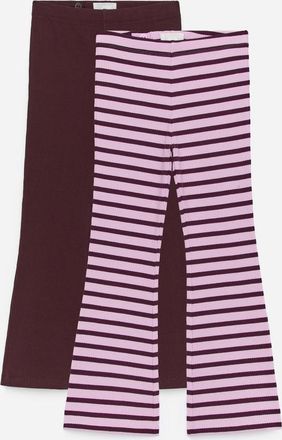 Arket Ausgestellte Gerippte Leggings 2er-Set -Rot