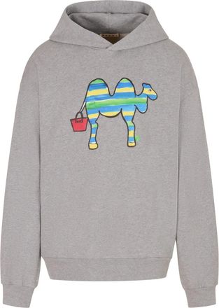 Marni hoodie à logo imprimé - Gris