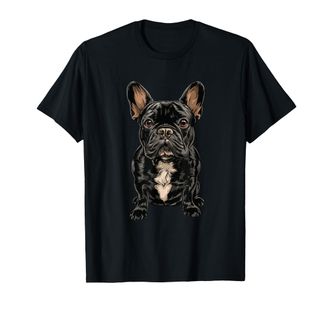 Whyitsme Design Schwarze franz&ouml;sische Bulldogge Illustration T-Shirt