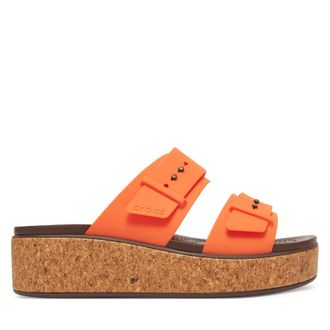 Crocs Pantoletten Crocs Brooklyn Cork Buckle 211252 Orange