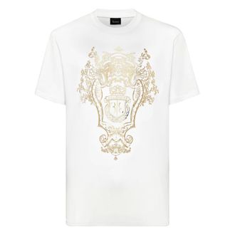 Billionaire Boys Club Homme, Tops, Blanc, Taille: L T-Shirt Col Rond Logo Blason