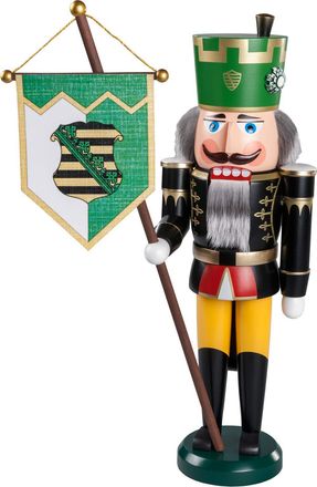 Seiffener Volkskunst Erzgebirgskunst Nussknacker Sächsischer Bergmeister Figur 38 cm Erzgebirge