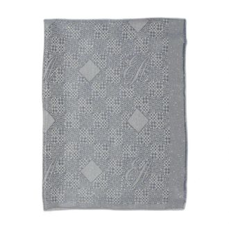 Emporio Armani Monogram Jacquard Schal - - Accessories - Damen - Blau - ONE SIZE