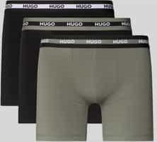 HUGO BOSS Slim Fit Trunks aus Baumwoll-Mix im 3er-Pack Modell PLANET
