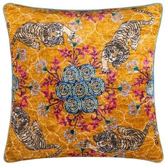 furn. Wylder Tropics Tigerscope Kissen mit Federf&uuml;llung, Samt