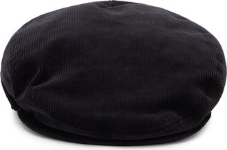 Dolce & Gabbana GH587A Ribbed Corduroy Cotton Flat Cap - Black