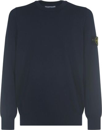 Stone Island Homme, Pulls, Bleu, Taille: M Pull Tricot Col Rond