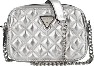 Guess Femme, Sacs, Gris, Taille: ONE Size Giully Quilted Camera Bag
