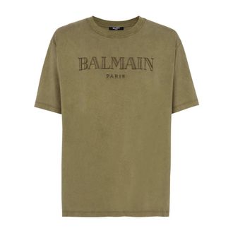 Balmain Besticktes Vintage T-Shirt - - Tops - Herren - Gr&uuml;n - XL
