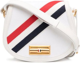 Thom Browne Femme, Sacs, Blanc, Taille: ONE Size Small Shoulder Saddle Bag