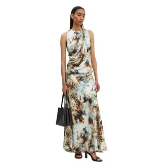 Gestuz Robe Longue Imprim&eacute;e - Femme - Robes - Multicolore - Taille: 36 FR