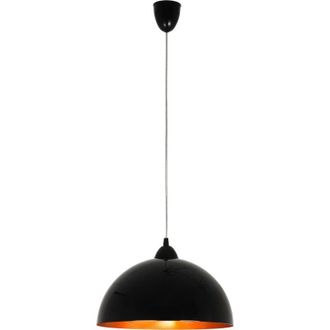 Licht-Erlebnisse Moderne H&auml;ngelampe in schwarz-gold
