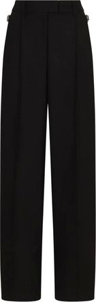 PT01 Pt01, Femme, Pantalons, Noir, Taille: 40 FR Pantalon Large Taille Haute