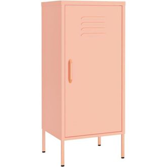 vidaXL Armoire de rangement Rose 42,5x35x101,5 cm Acier Vidaxl