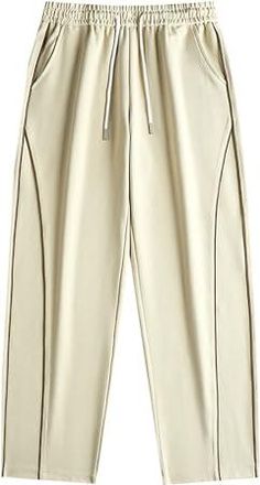 Generic Pantalon de jogging pour homme - Pantalon de loisirs - &Eacute;l&eacute;gant - Pantalon d&eacute;t&eacute; baggy - Pantalon de sport - Couleur unie - Taille &eacute;lastique avec cordon